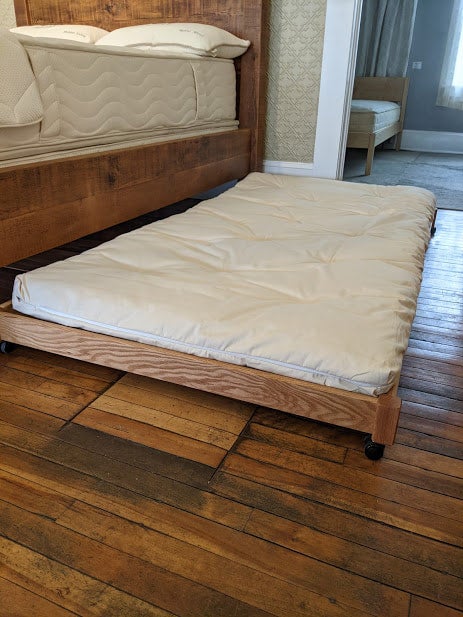 Wooden trundle bed frame store